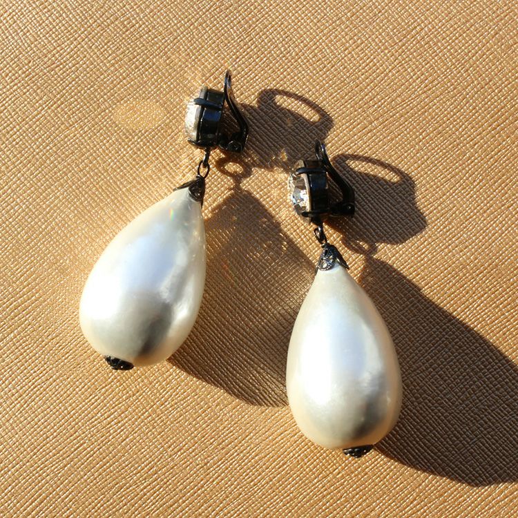 【ウンゲル】コットンパールティアドロップイヤリング/3150317-| アビステ/ABISTE公式通販 | アクセサリー・時計ブランド